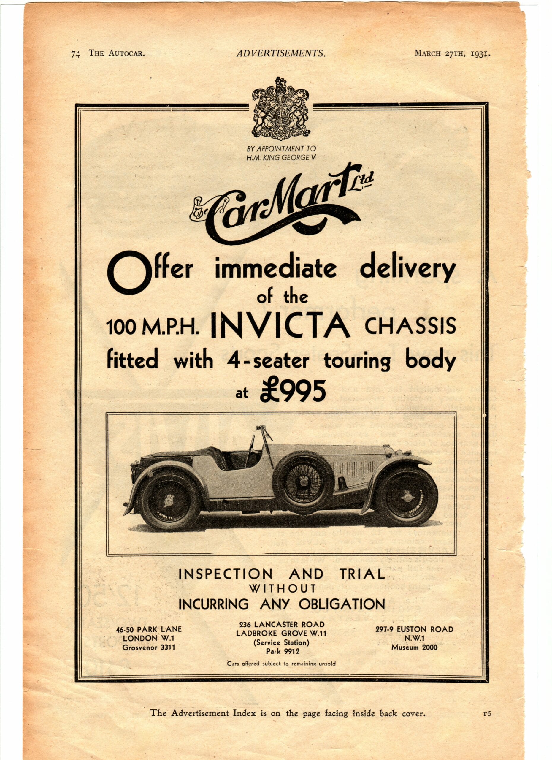 History of the Invicta Marque | The Invicta Car Club